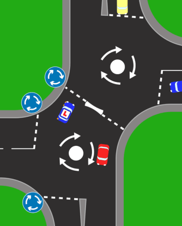 Accord Driving School - Driving Lesson - Double Mini Roundabouts