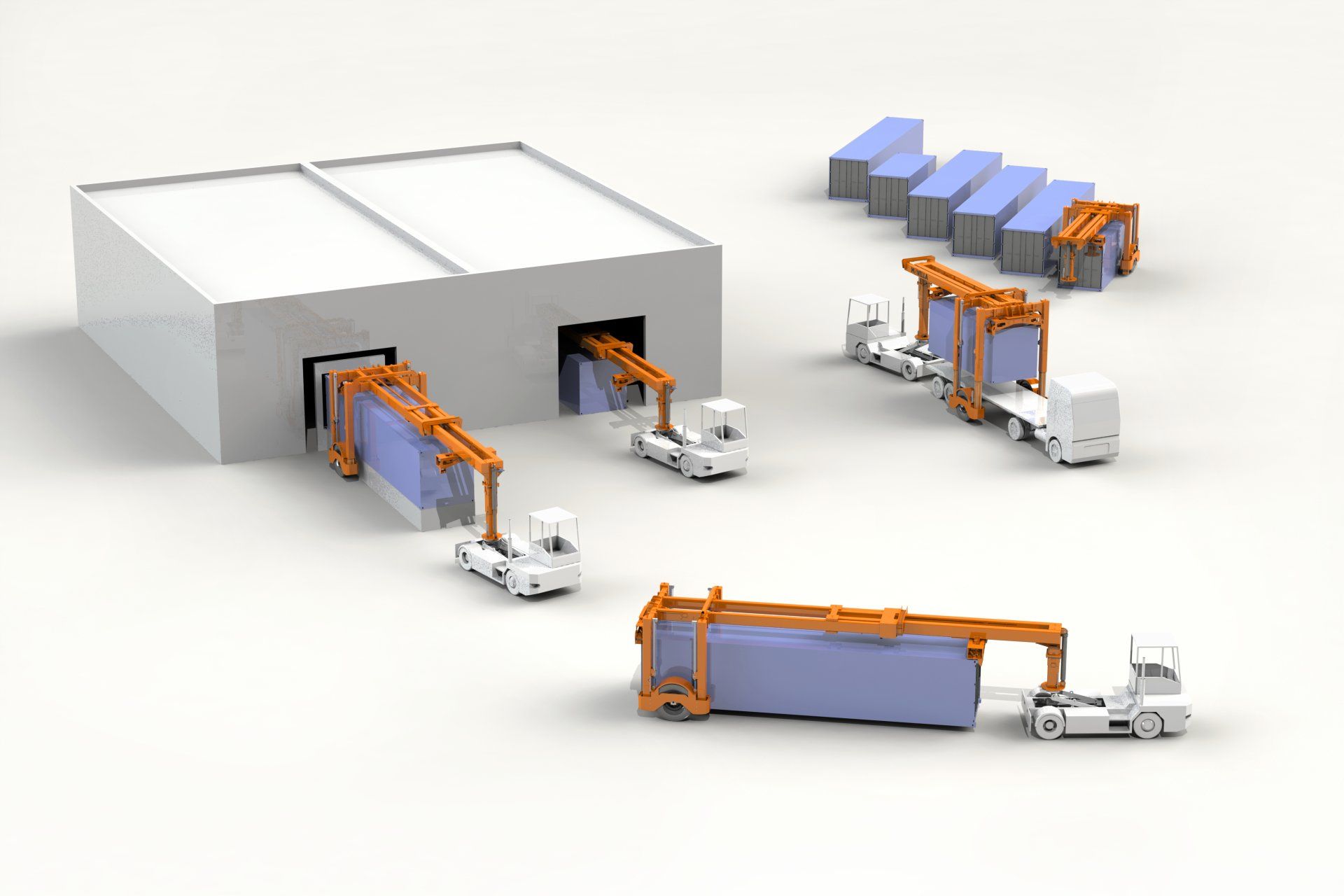 Container Mover mit Terminal Zugmaschinen