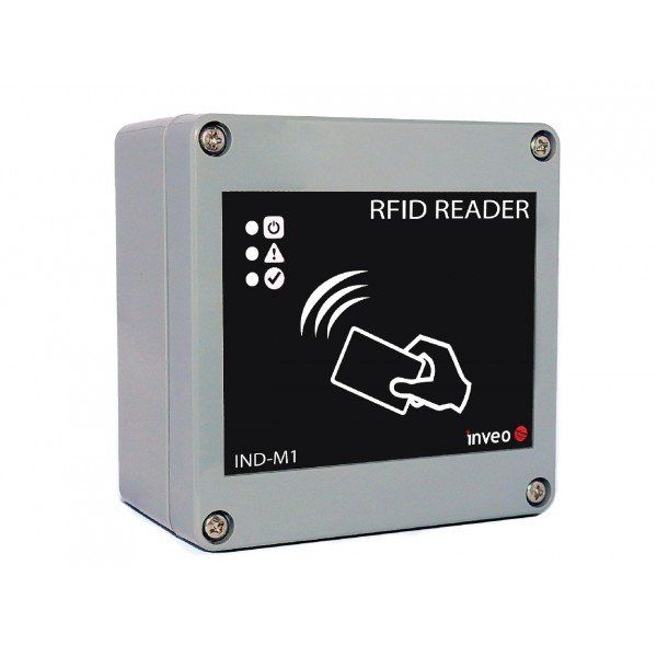 Industrial RFID reader, IP67 enclosure, LCD screen, POE