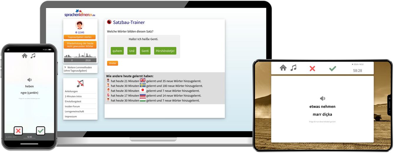 Albanisch lernen mit Langzeitgedächtnis-Lernmethode