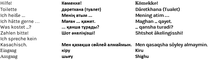 Kasachisch lernen mit Langzeitgedächtnis-Lernmethode