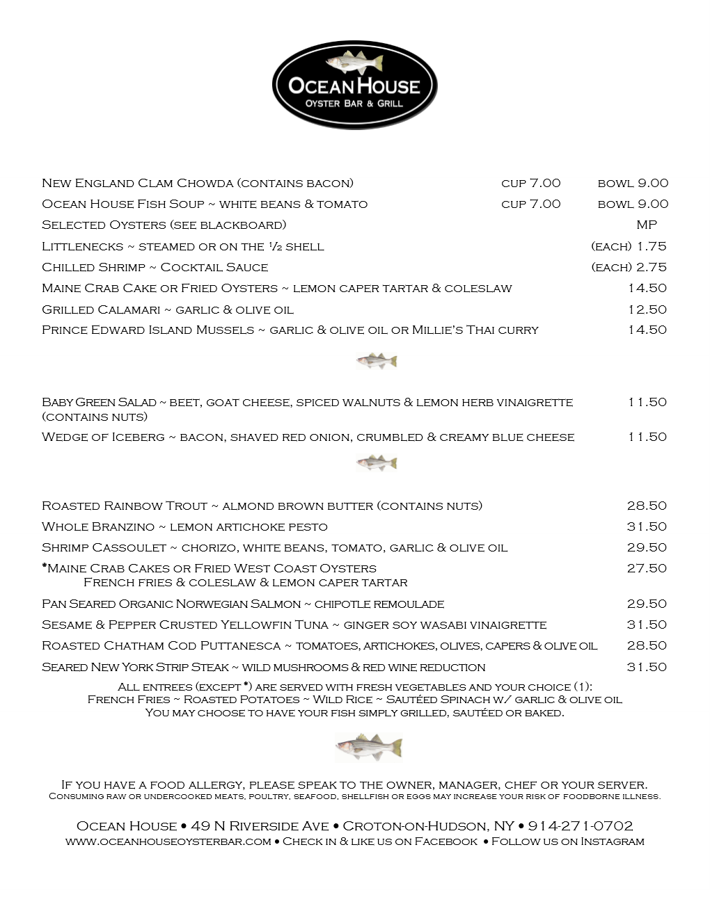 Fresh Local Seafood | Fine Dining | Croton-on-Hudson, NY