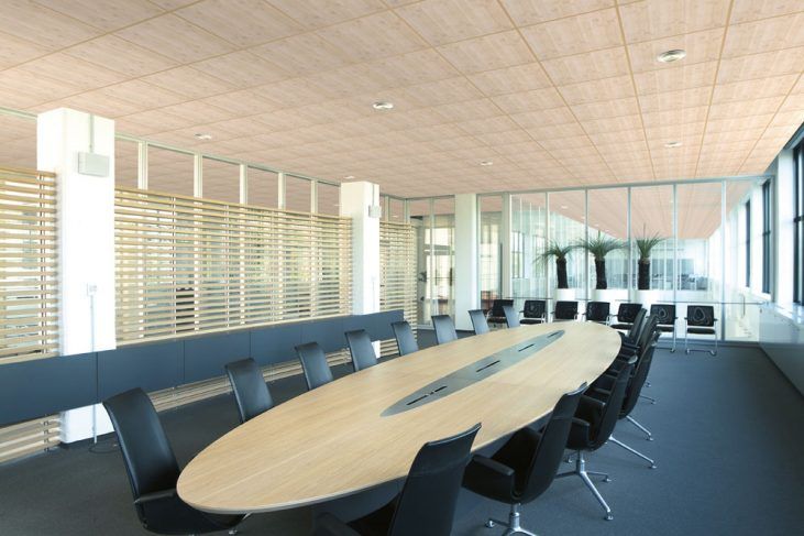 OWAconstruct System S 19 mit OWAcoustic Mineralplatte Bamboo hell Sternbild 20mm (quadratisch)