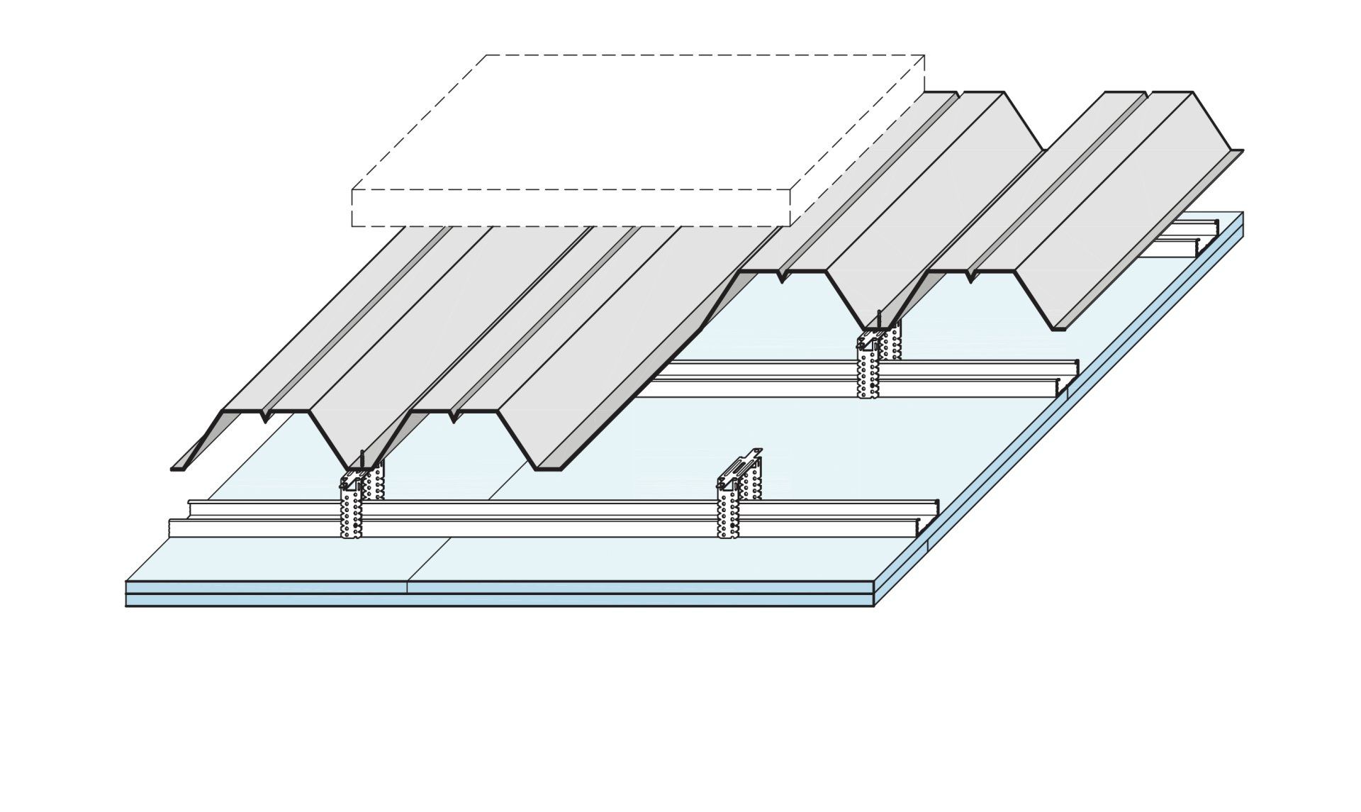Design-Decken, Unterdecken, Dachsystem, Holzbalkendecken-System
