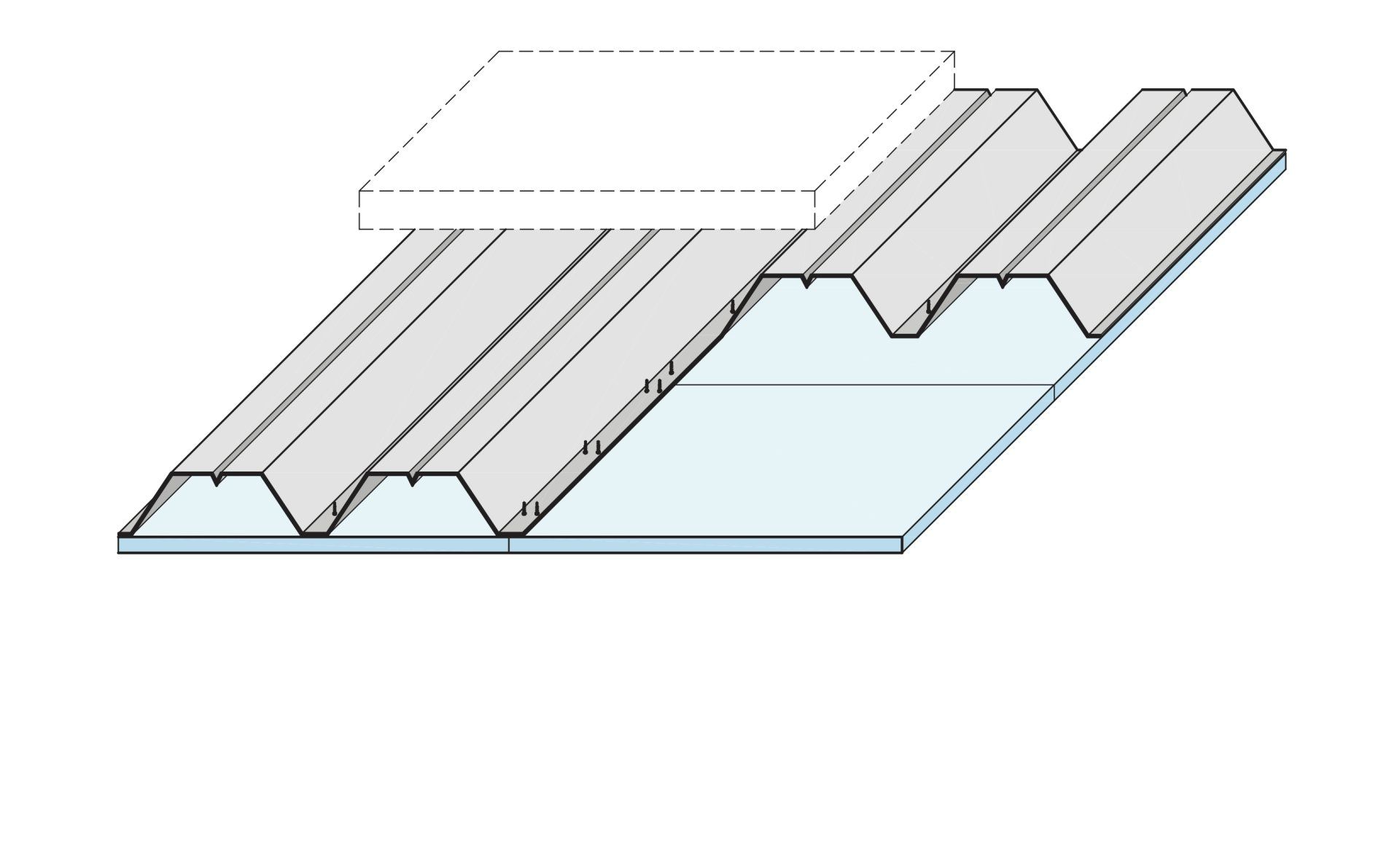 Design-Decken, Unterdecken, Dachsystem, Holzbalkendecken-System