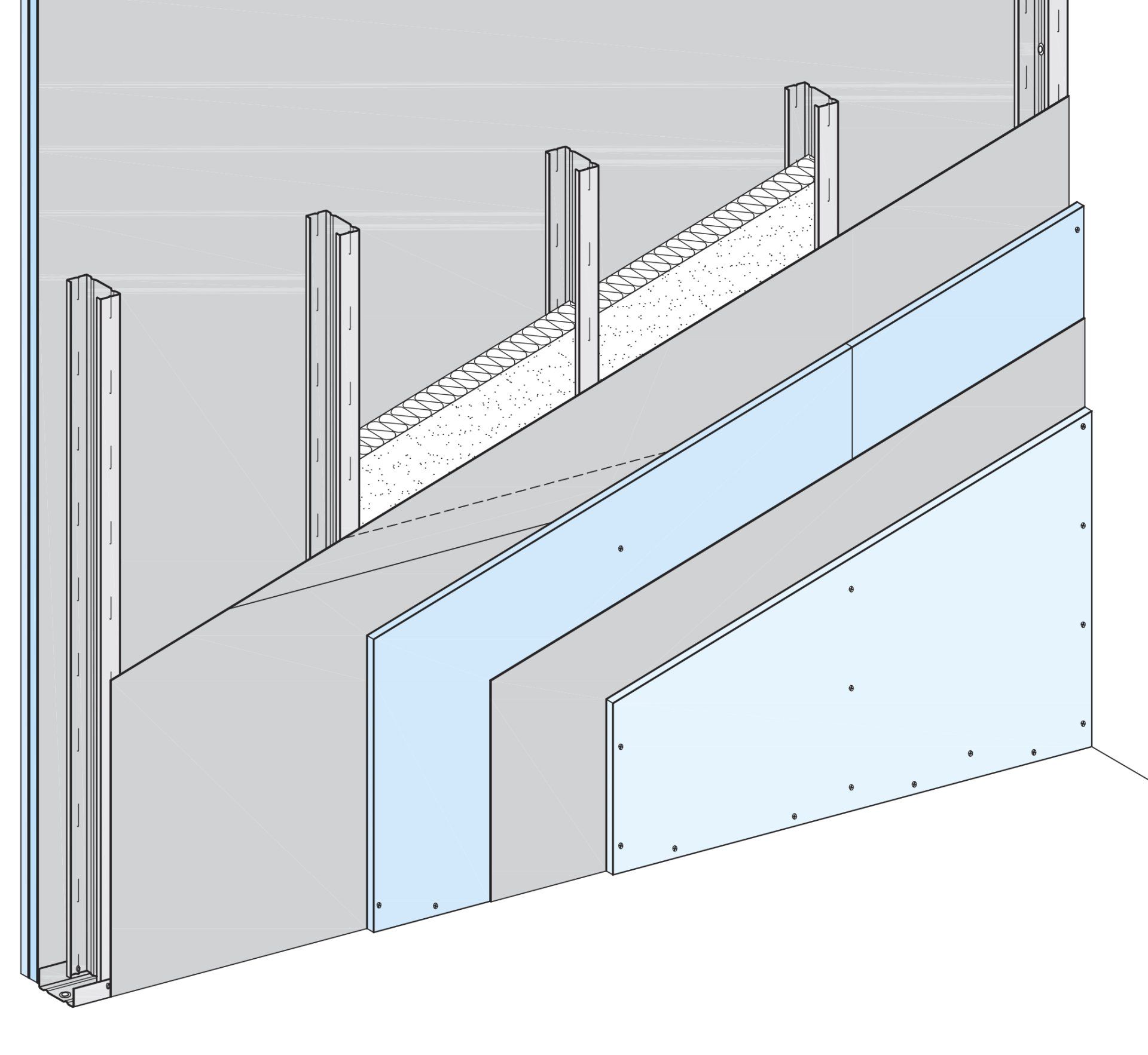 Metallständerwände, Montagewände, Trennwand, Einfachständerwerk, Knauf