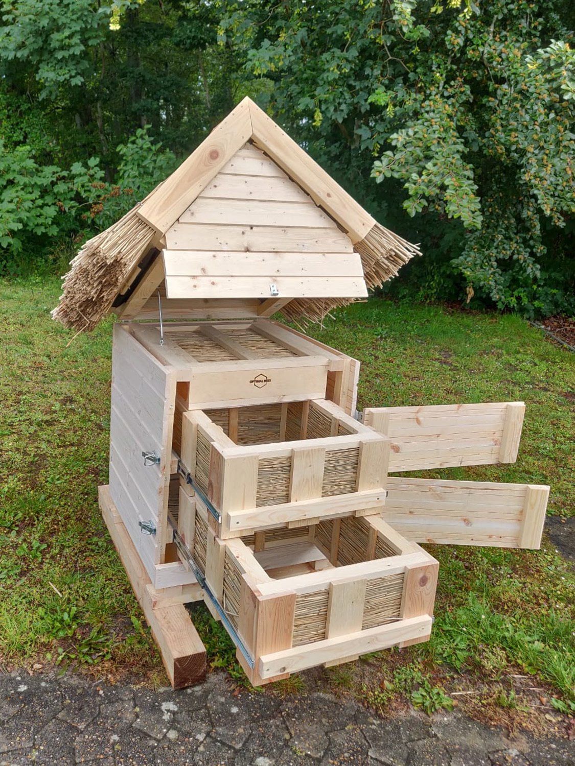OPTIMAL BEES, Beste Bienen Beute, Klima Beute, Schilf Stroh Beute ...