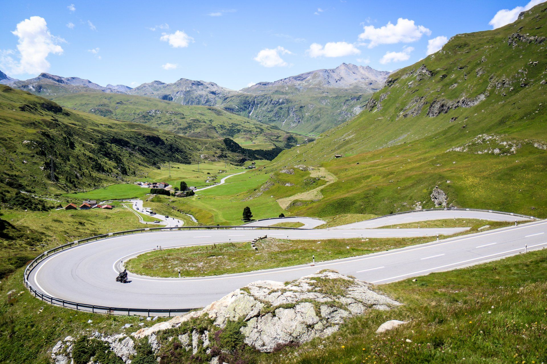 Motorradtour Flüelapass, Julierpass, Reschenpass