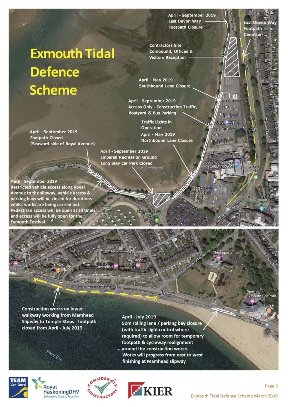 Flood defence works on the Exe Estuary