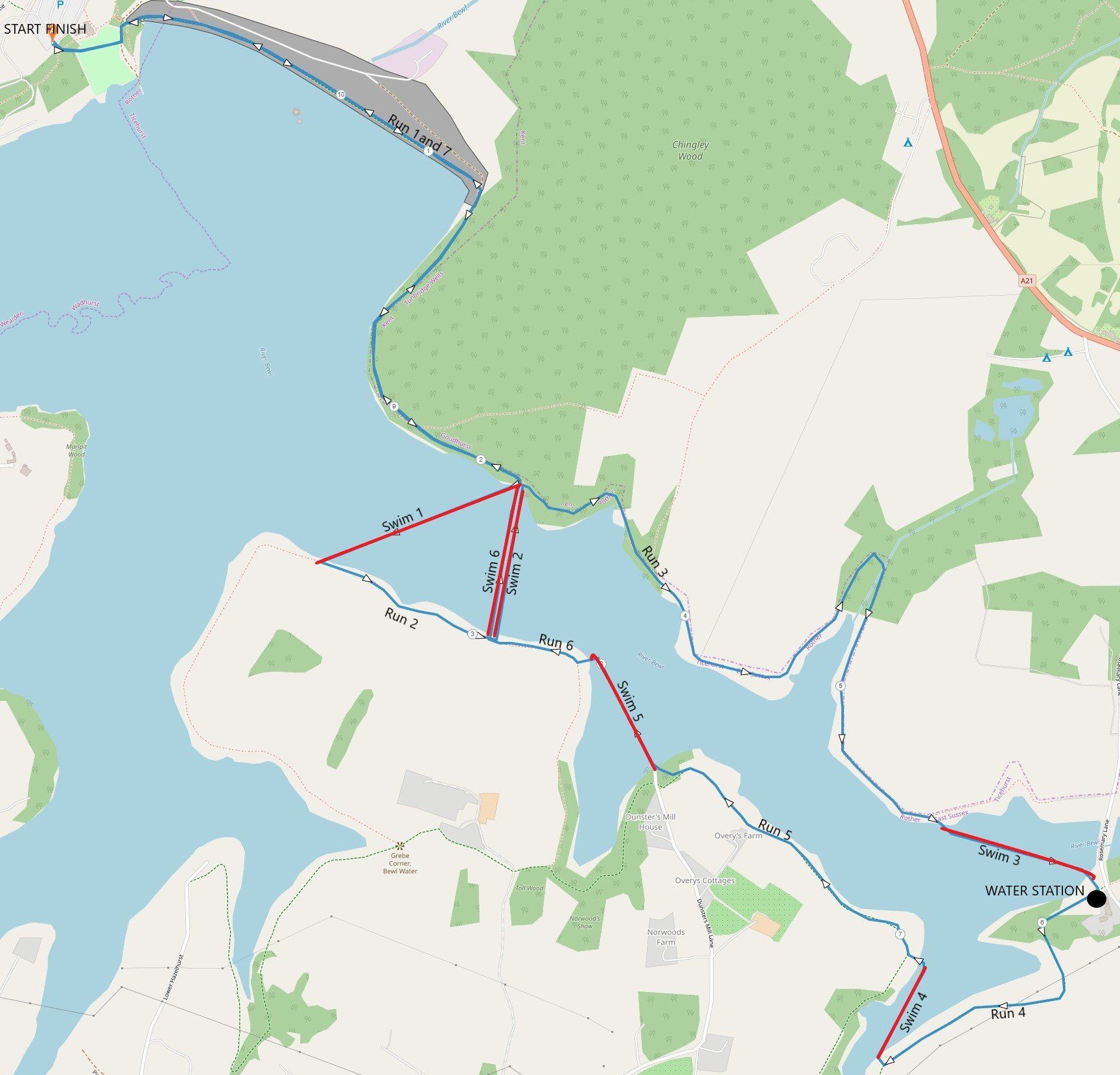 Bewl Water, Tunbridge Wells Swimrun 2021