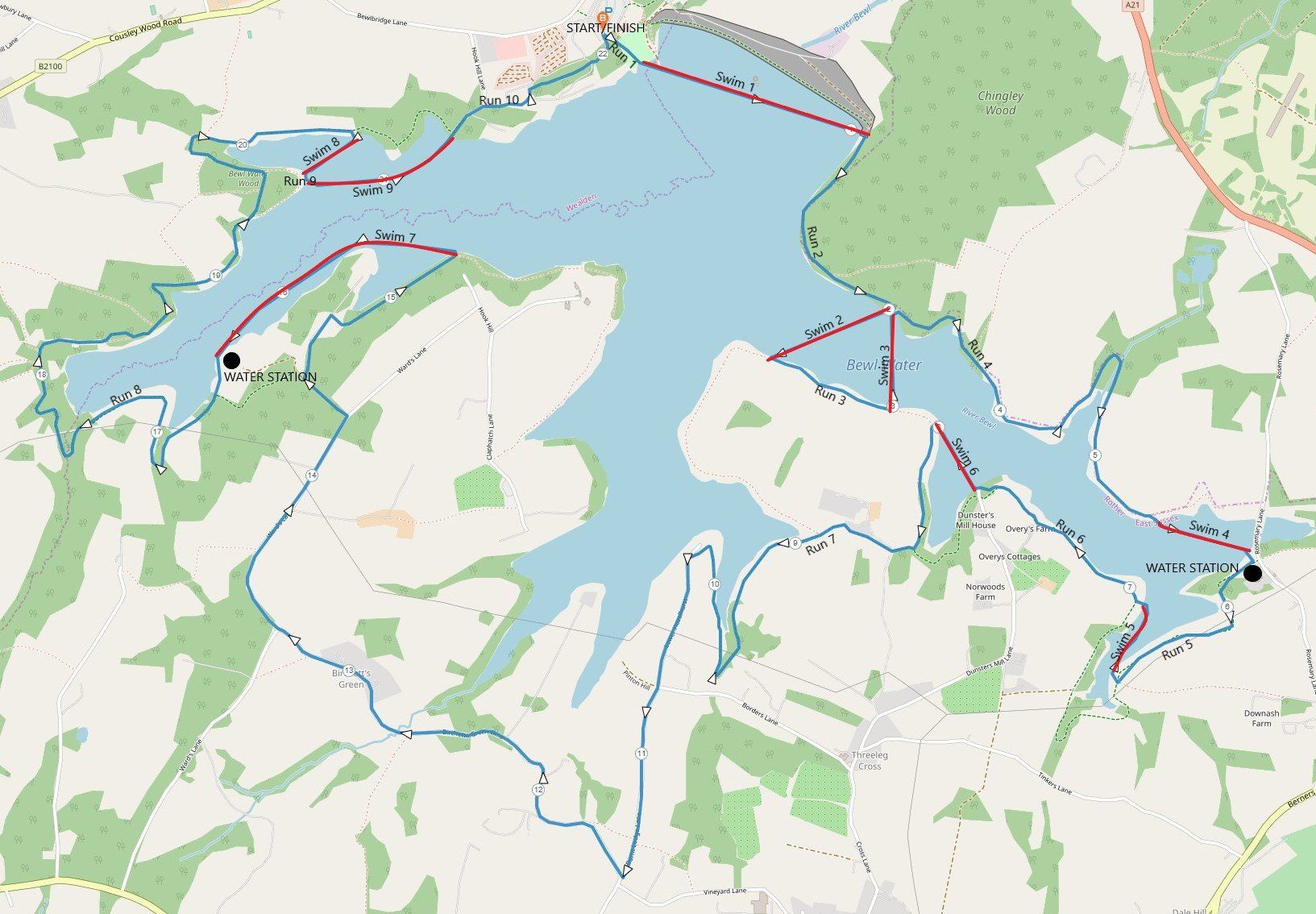 Bewl Water, Tunbridge Wells Swimrun 2021