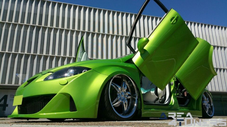 REPORTAJE COCHE TUNING AREA4TUNERS Seat Leon Green Diamond