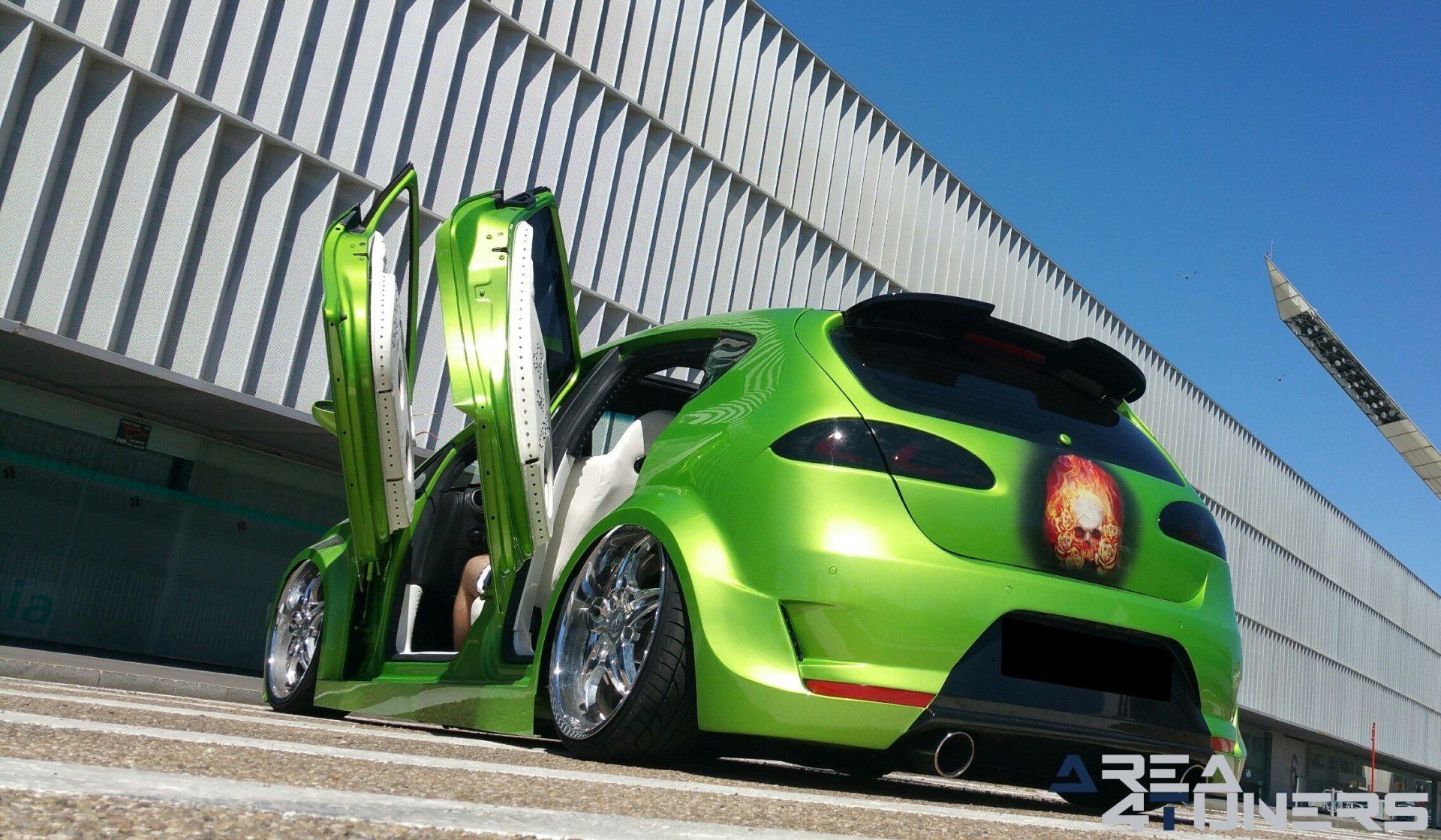 REPORTAJE COCHE TUNING AREA4TUNERS Seat Leon Green Diamond