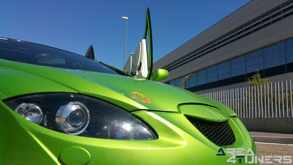 REPORTAJE COCHE TUNING AREA4TUNERS Seat Leon Green Diamond