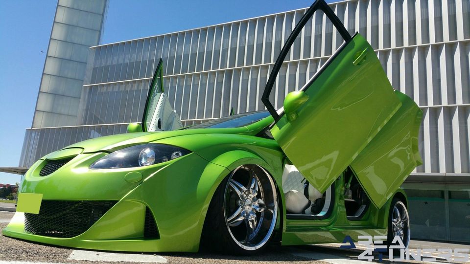 REPORTAJE COCHE TUNING AREA4TUNERS Seat Leon Green Diamond