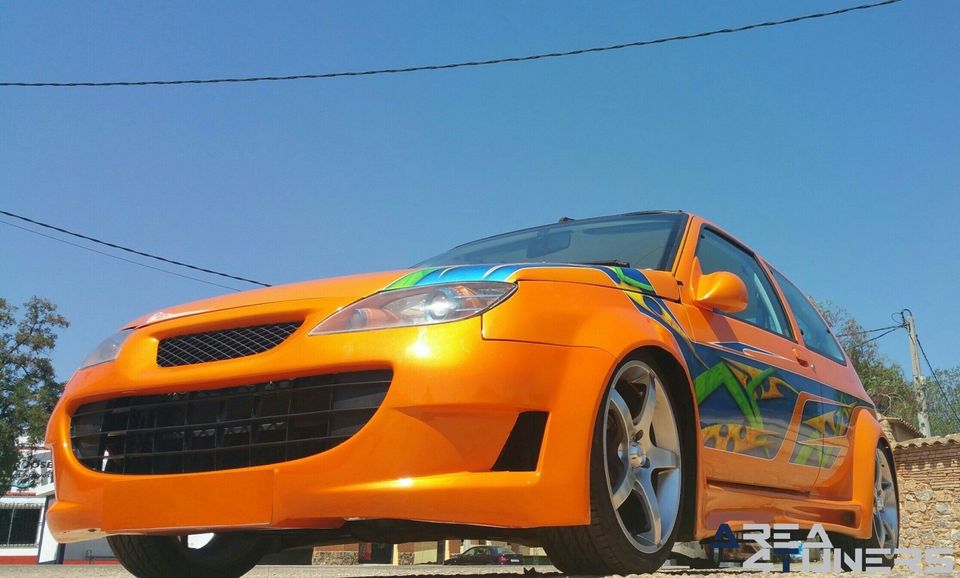 REPORTAJE COCHE TUNING AREA4TUNERS Renault Clio Materia Naranja