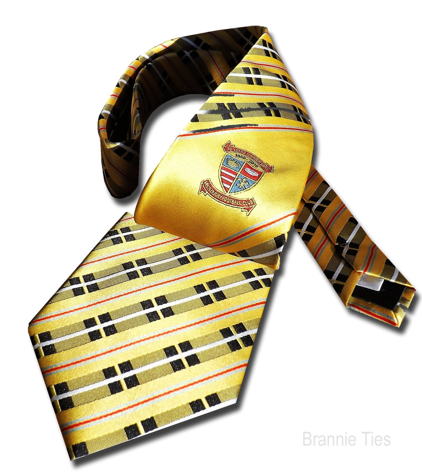 Sports club ties, football club ties, min qty 25pcs