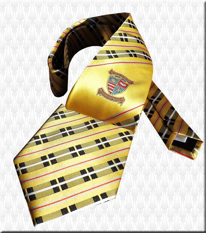 Sports club ties, football club ties, min qty 25pcs