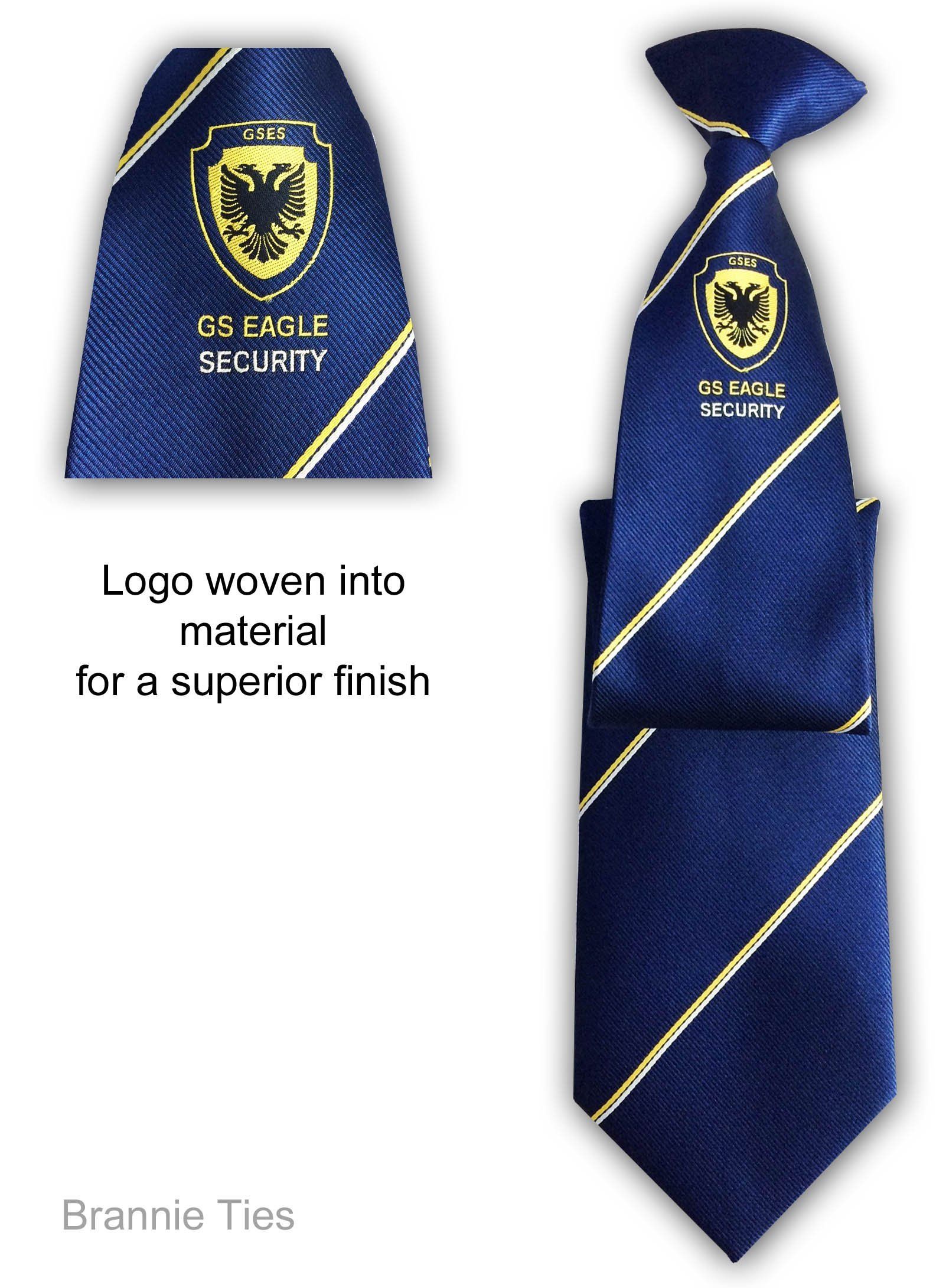 Bespoke Corporate ties and security clip-on ties,