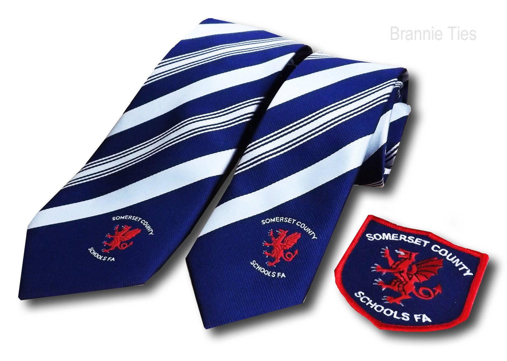 Sports club ties, football club ties, min qty 25pcs