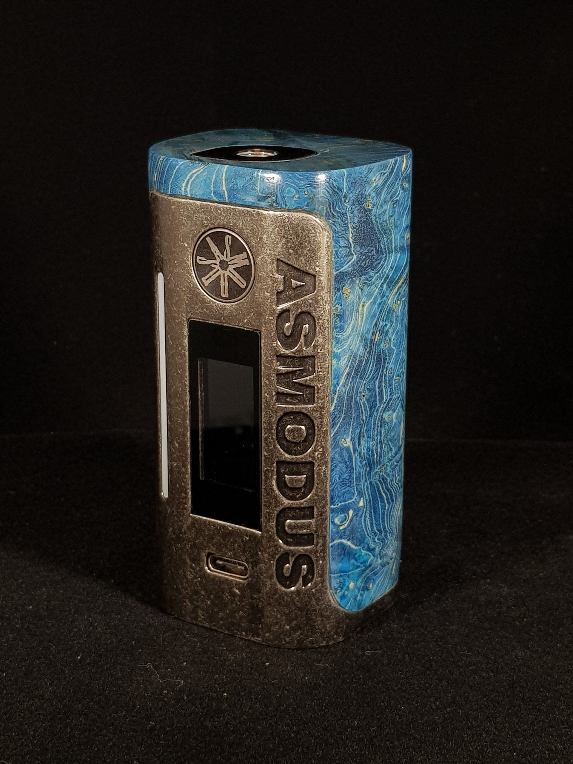 Asmodus UK high end stabilized wood box mod and squonkers