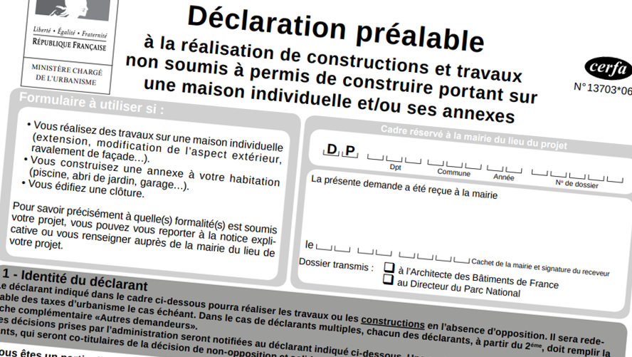 Les cas où une déclaration préalable de travaux est exigée