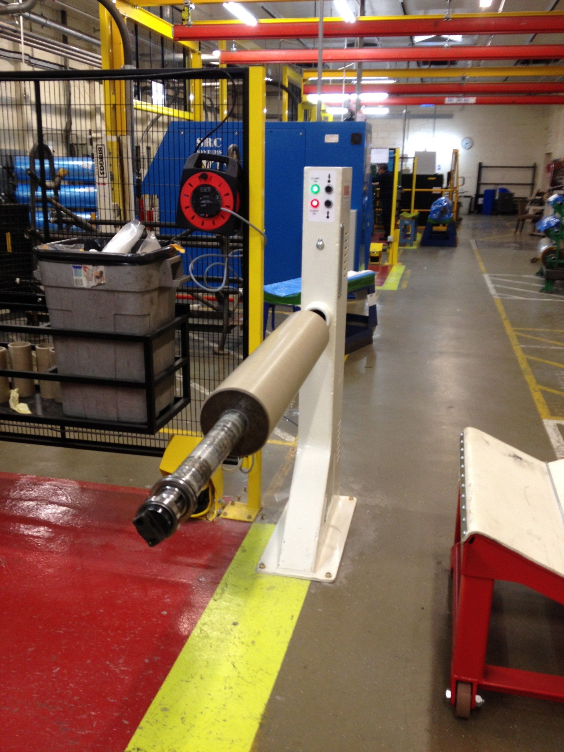 Roll Reel Material Handing, Retractable Tape Safety Barrier