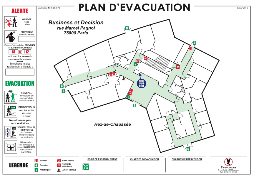 Plans d'intervention et d’évacuation | Angers | CQFD.DAO