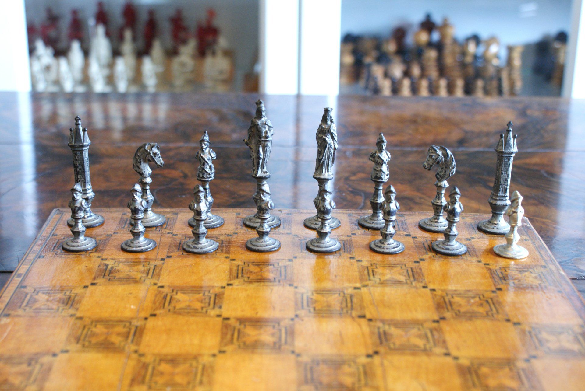 German Chess Set "Crusaders" by E.G.Zimmermann, ca. 1850