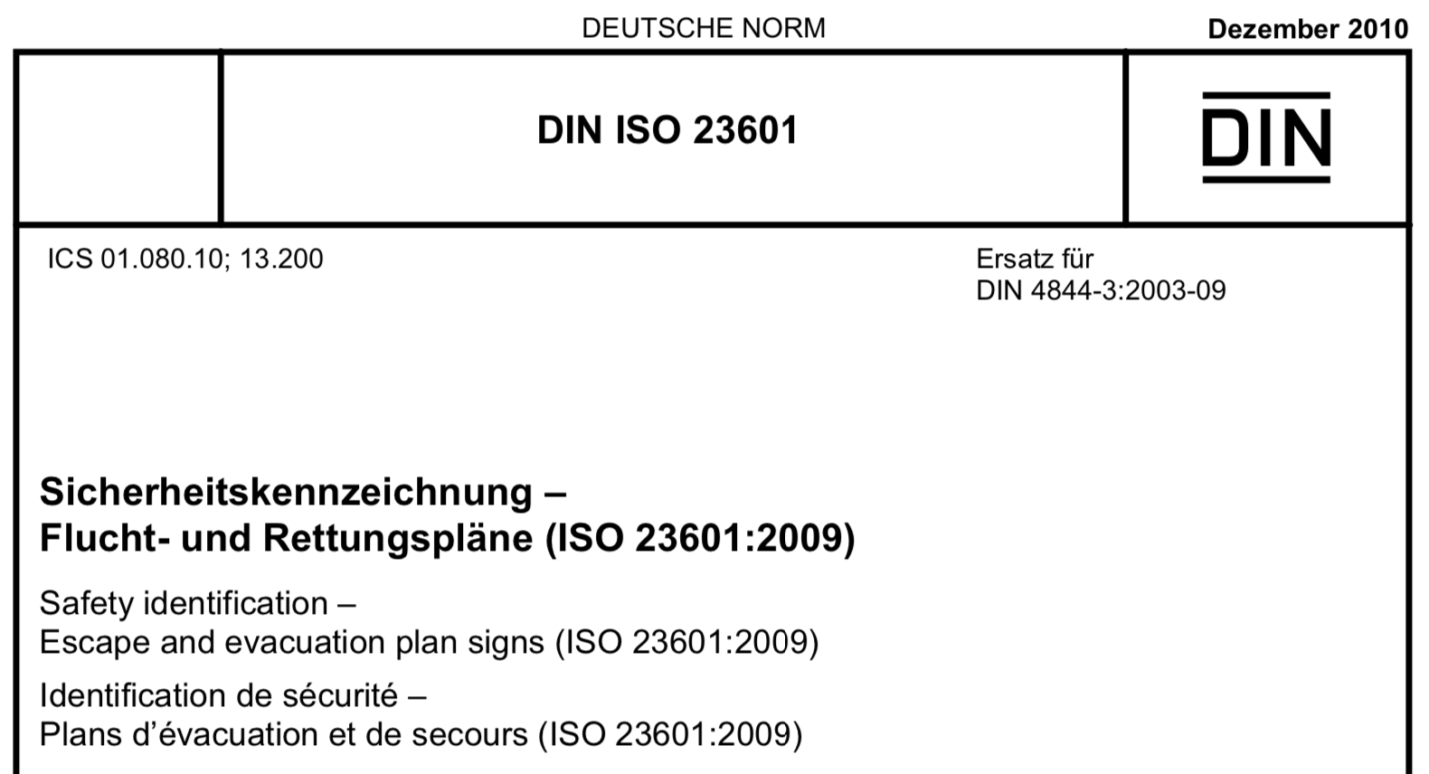 Rettungspläne erstellen nach DIN ISO 23601