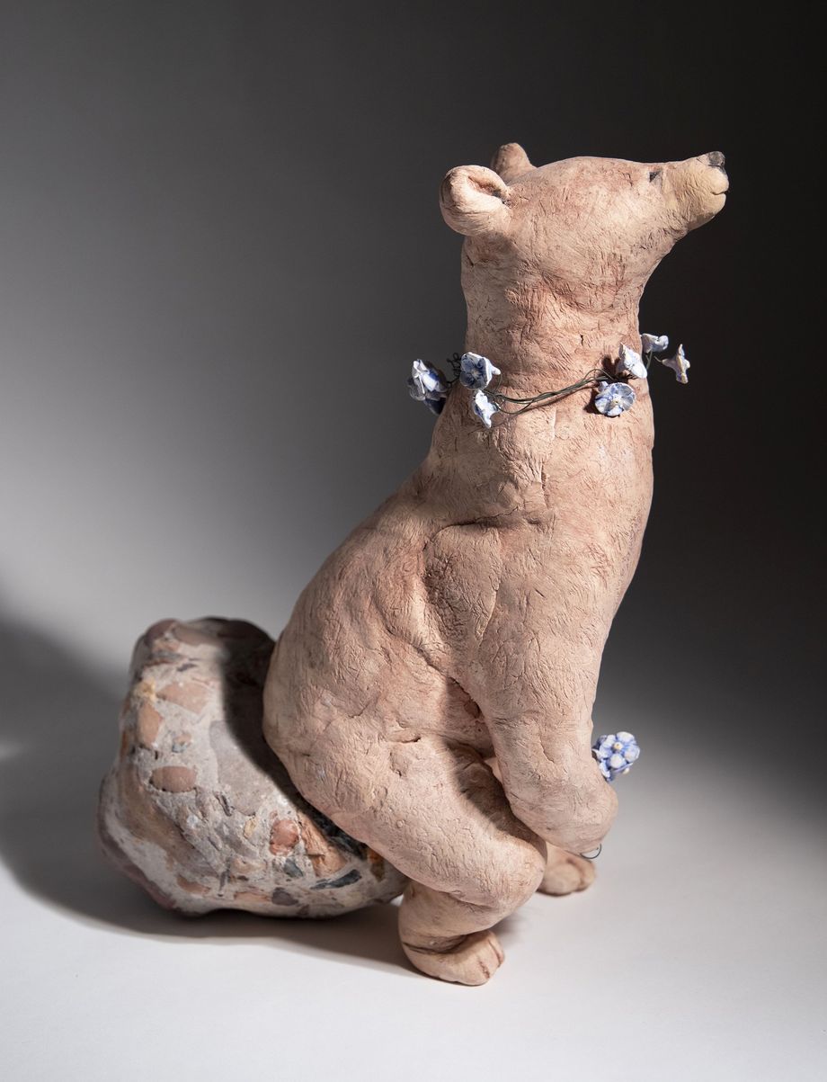 Zoe Whiteside artist making ceramic animal sculptures