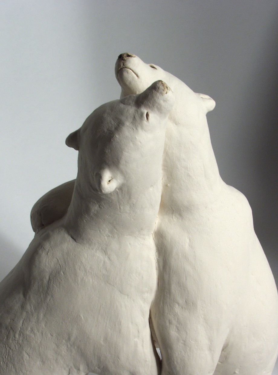 Zoe Whiteside artist making ceramic animal sculptures