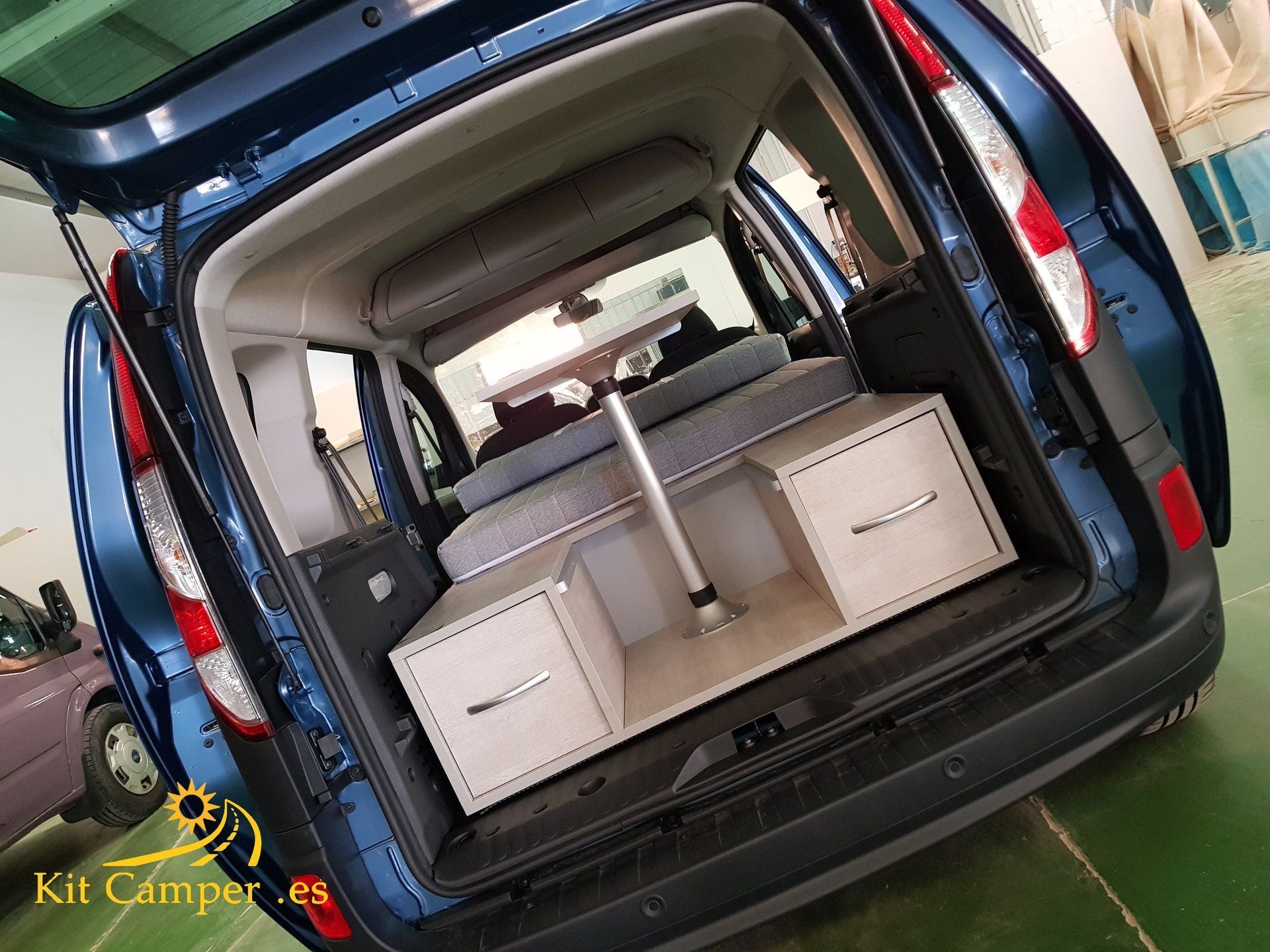 mueble camper renault cangoo, kit camper para renault cangoo