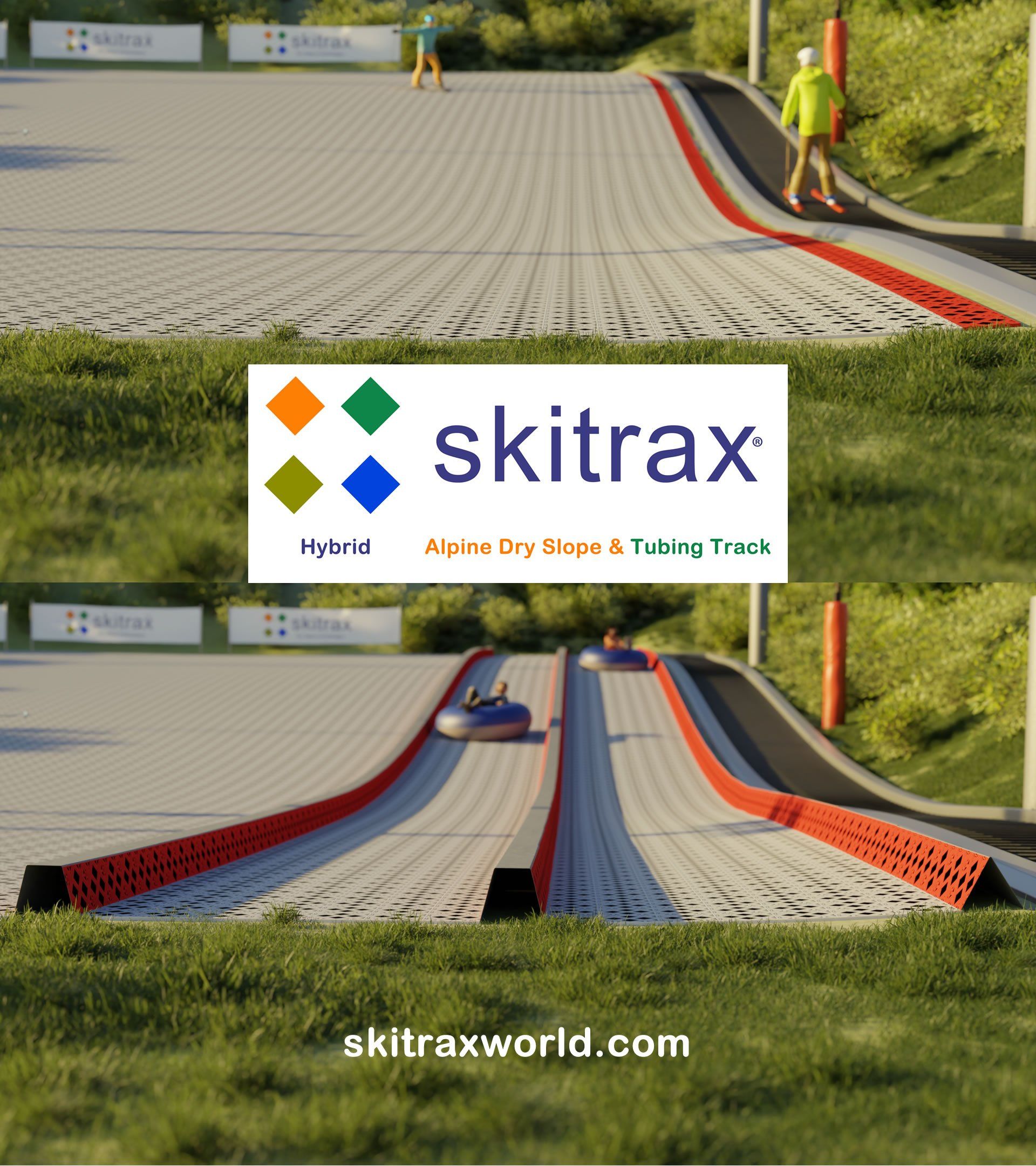 Skitrax World - TubTrax - Gleitmatten für Tubing Bahnen