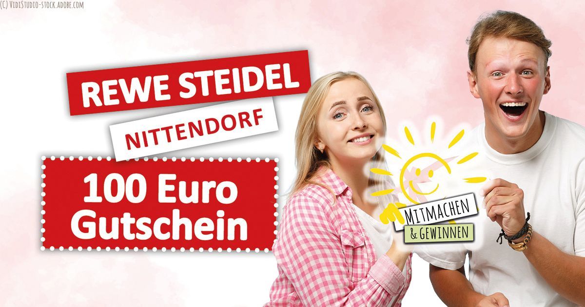 Gewinnen Sie einen 100€-Gutschein für REWE Steidel