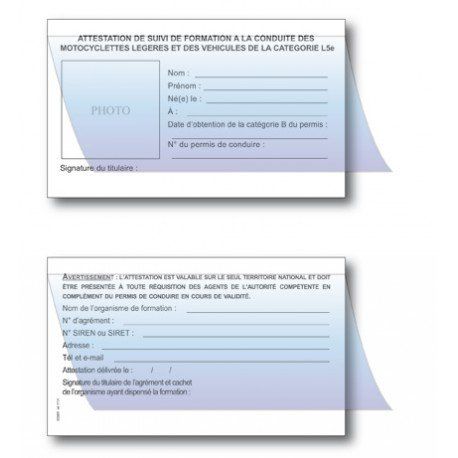 Fausse Attestation Formation 125