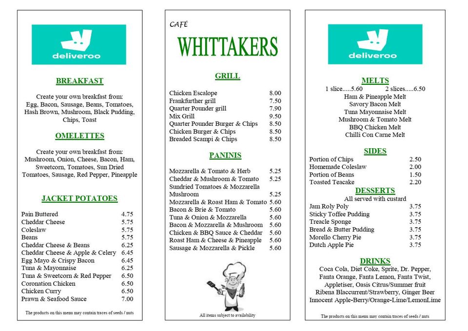 Takeaway Menu