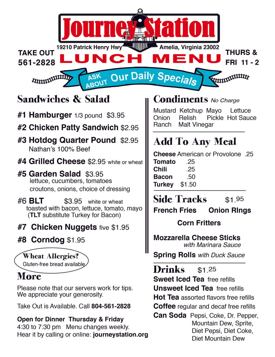 Lunch Menu