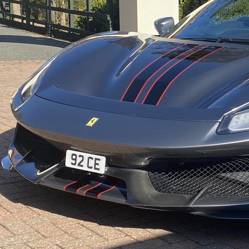 Ferrari no drill license plate mounts