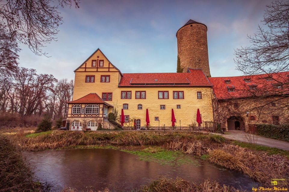 Sonnenuntergang am Wasserschloss Westerburg