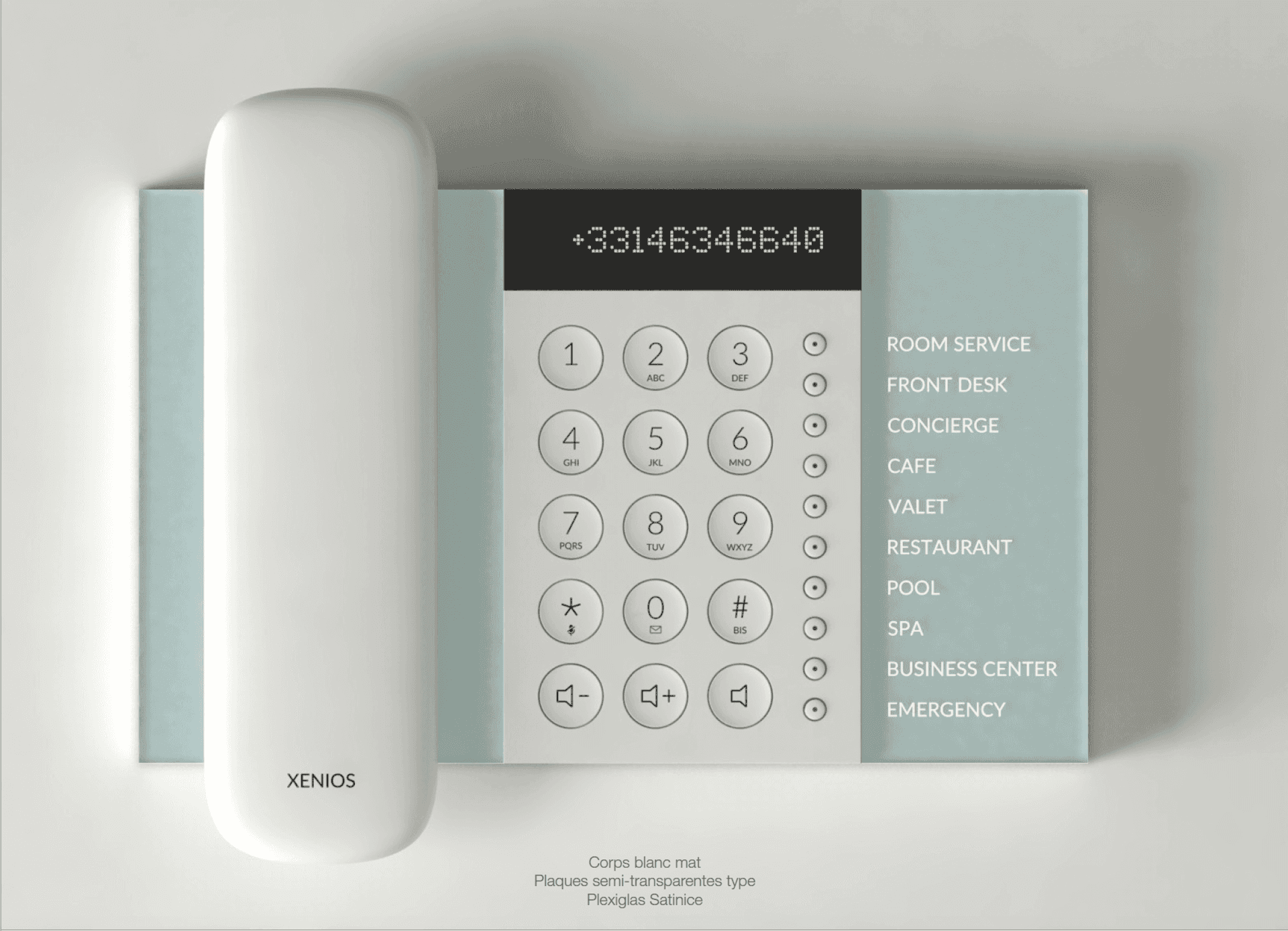 Xenios, the first design and customizable hotel telephone