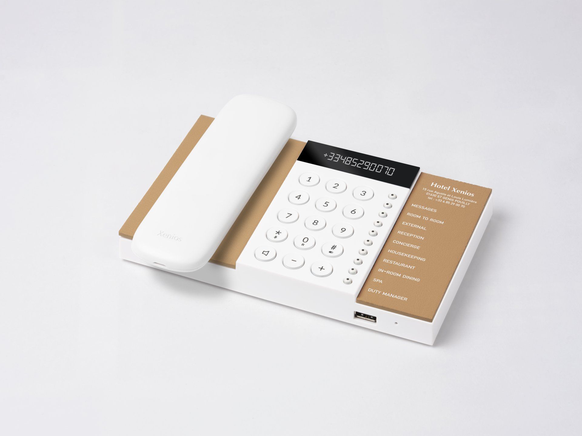 Xenios, the first design and customizable hotel telephone