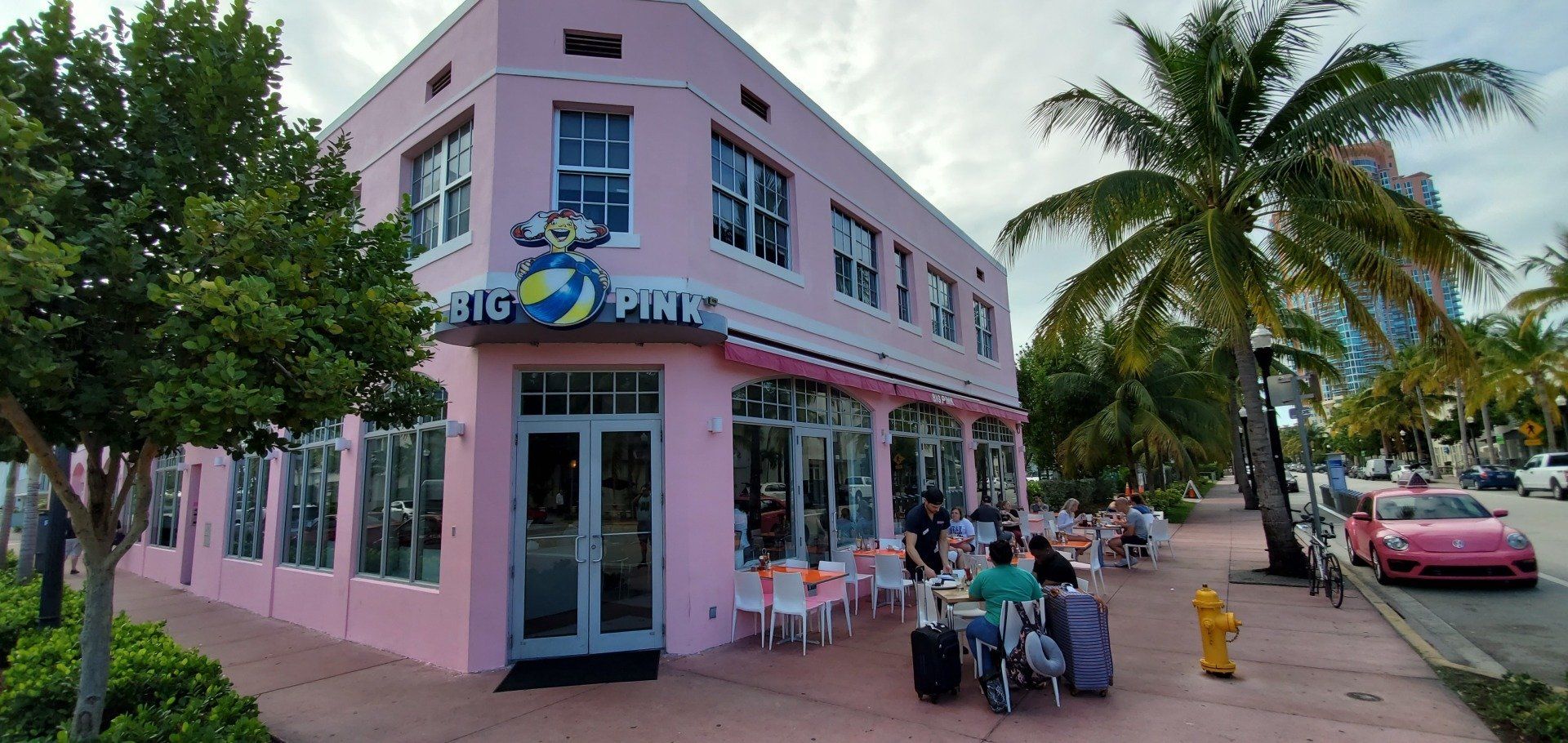 Big Pink restaurant in South Beach Miami