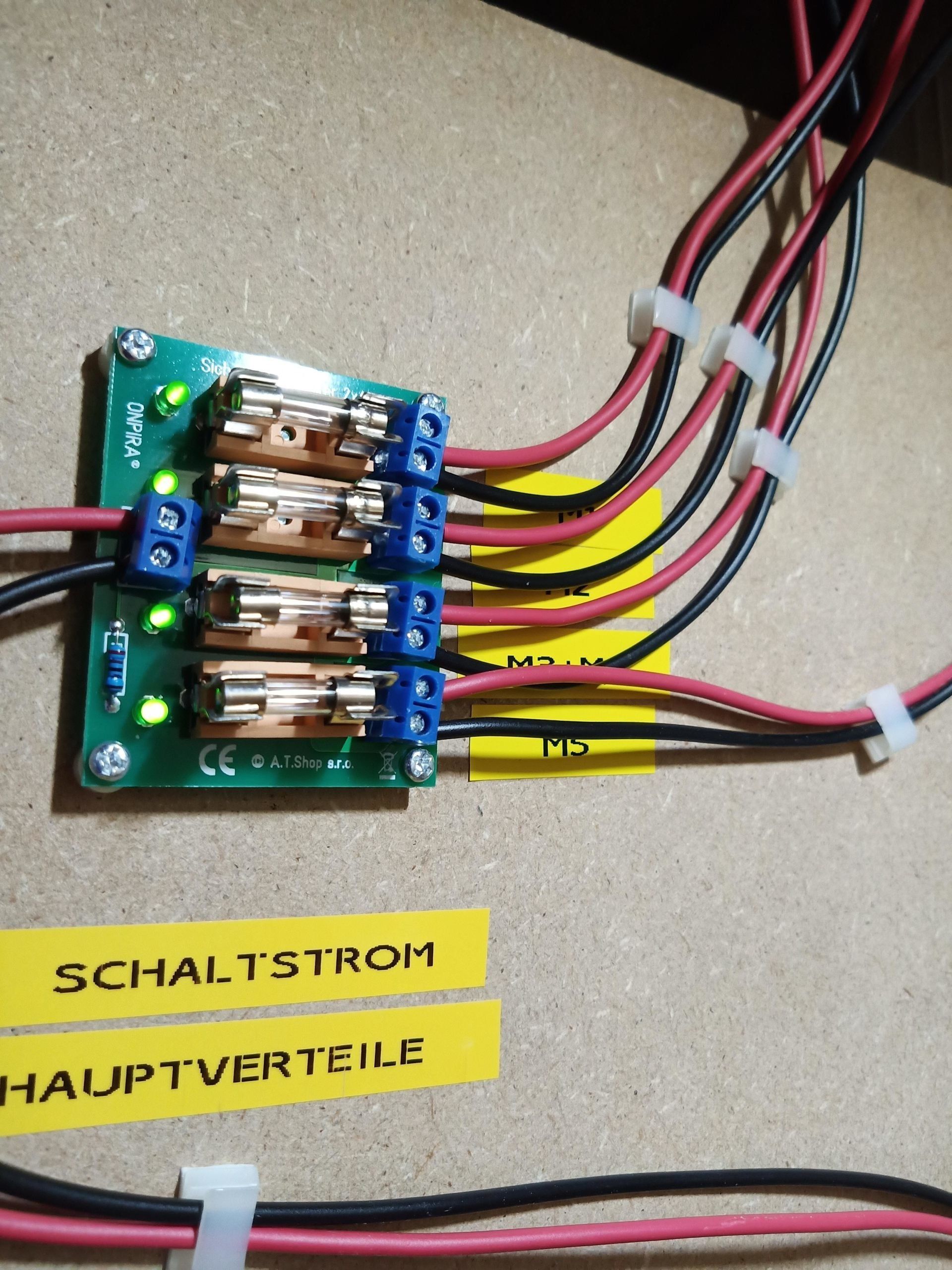 Modellbahnanlage-Stromverteilung