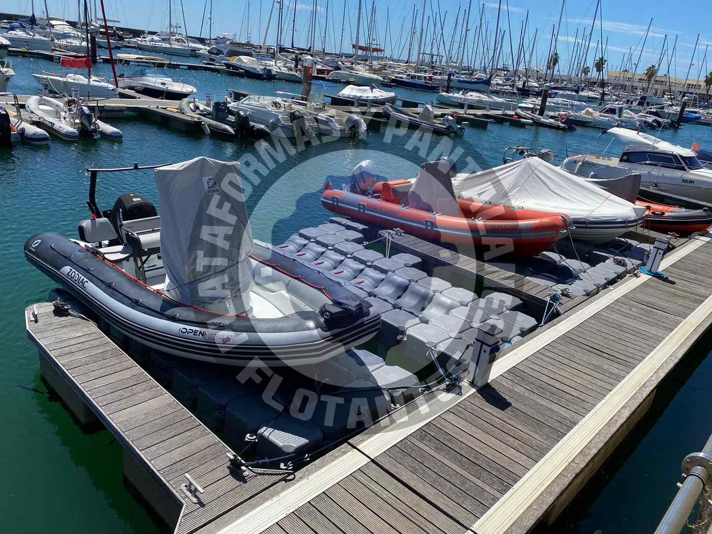 Plataforma Flotante Barca Neumatica de hasta 7 y 8 m